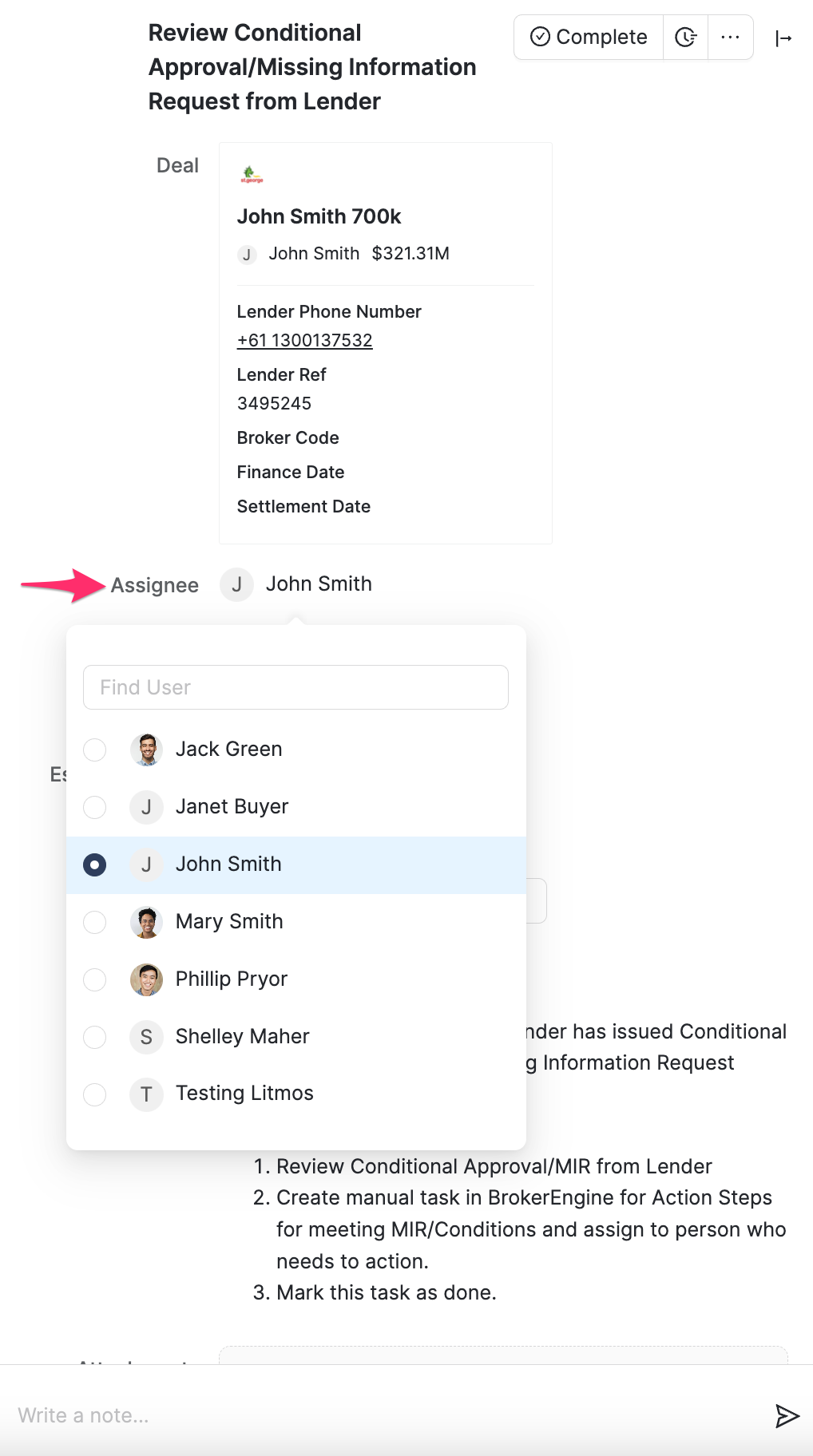 Manually Assign or Reassign Tasks – BrokerEngine