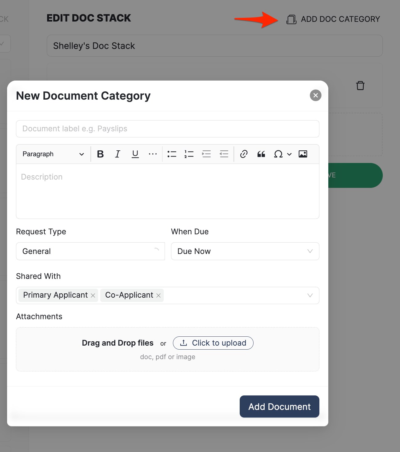 Creating and Editing Document Stacks – BrokerEngine